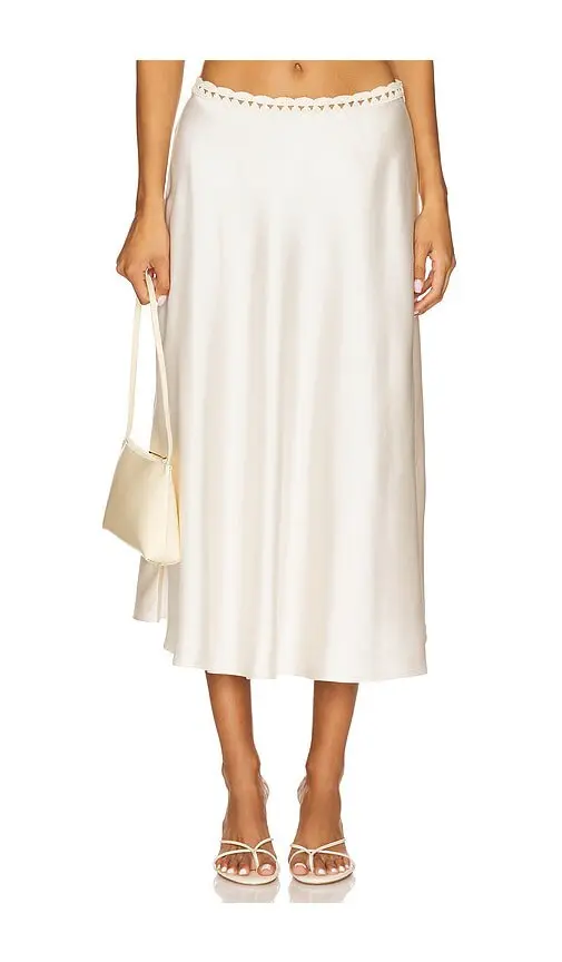 SEROYA Tamsin Midi Skirt - Eggshell