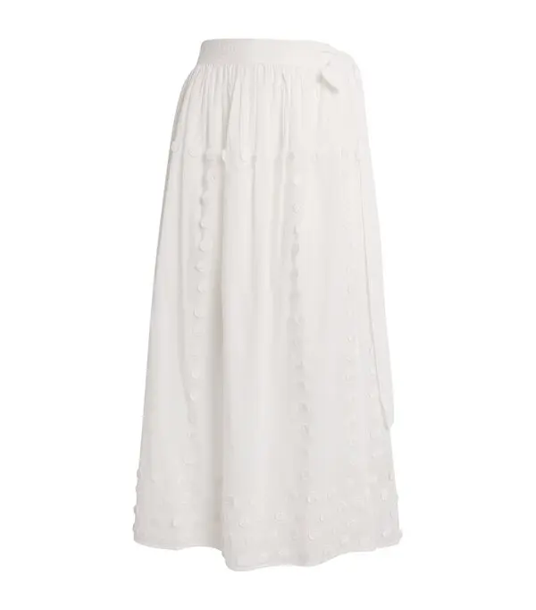 Ulla Johnson Cotton Kyla Wrap Midi Skirt