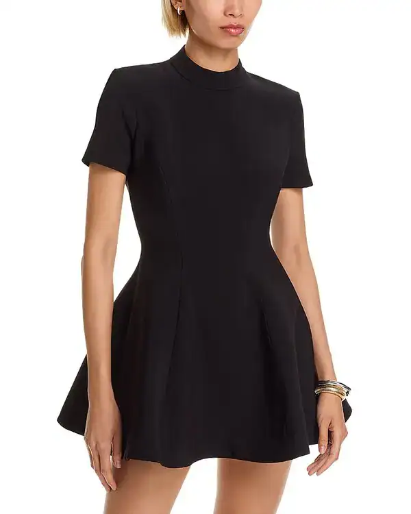 Bardot Zephyra Collar Mini Dress - Black - 60% Off | Editorialist