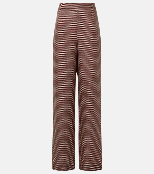 JOSEPH Printed High-rise Straight Pants