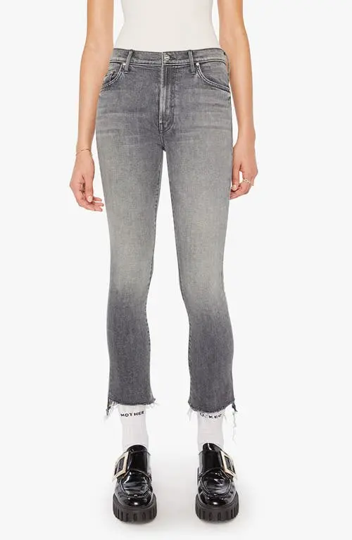 MOTHER The Insider Frayed Step Hem Crop Bootcut Jeans