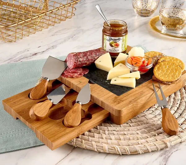 SERGIO'S Sh11/10 9-pc Mini Charcuterie Set W/ Cheese & Salami