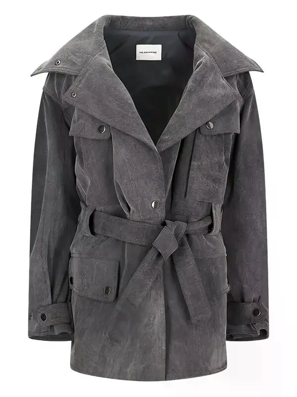 Andamane Belted Cargo-pocket Jacket - Grey