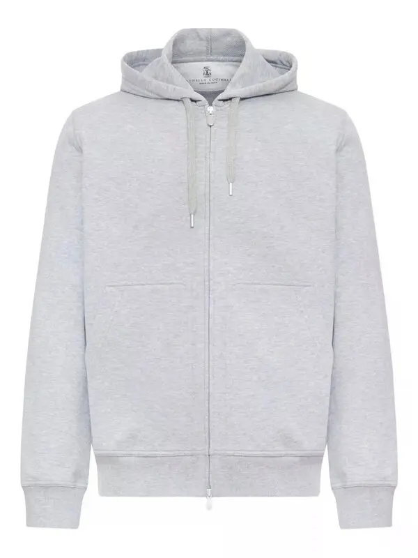 Brunello Cucinelli Cotton Zip-up Hoodie - Grey