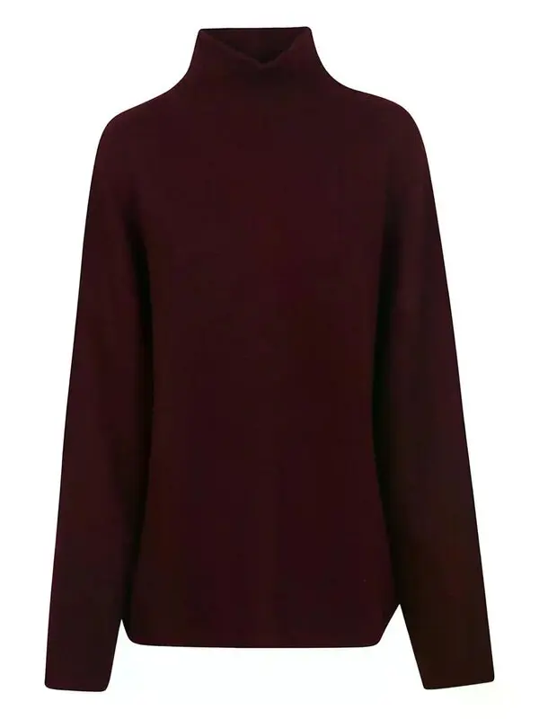 ALLUDE High-neck Sweater - Brown
