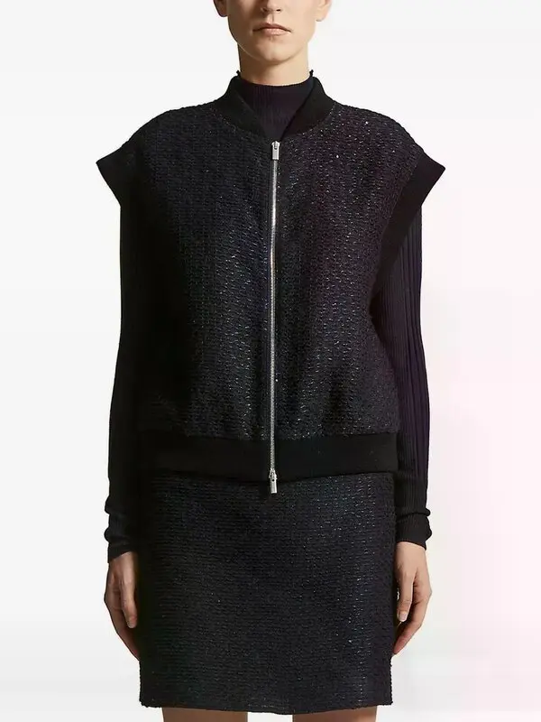 Peserico Sequin-embellished Sleeveless Hoodie