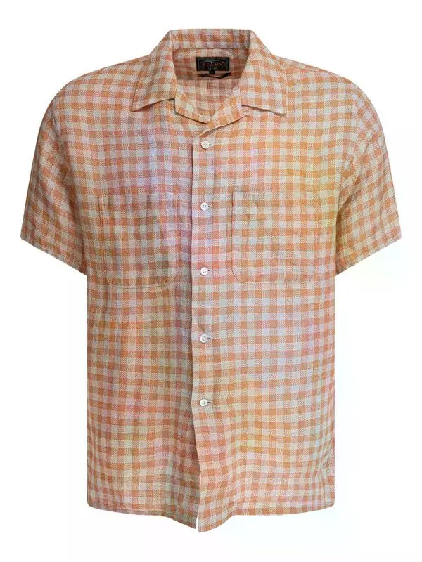 BEAMS Gingham Check Short-sleeve Shirt