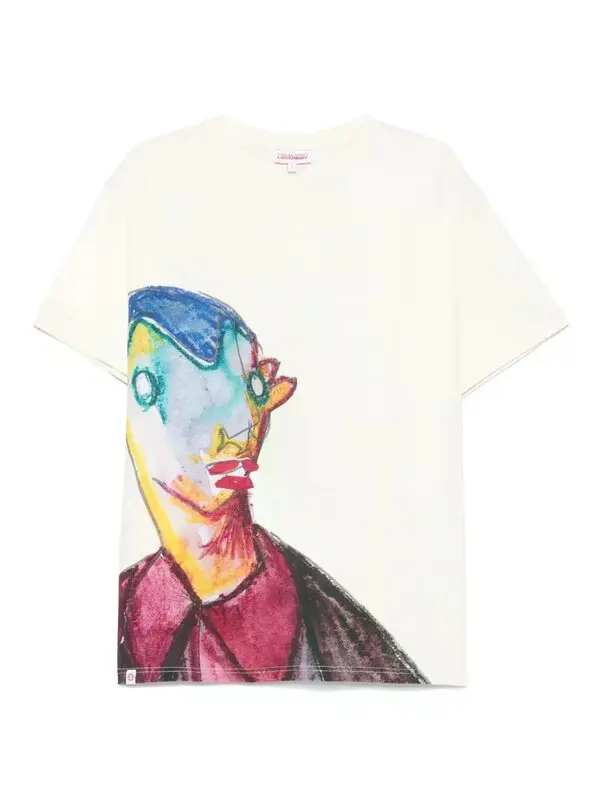 CHARLES JEFFREY LOVERBOY Printed T-shirt - Neutrals