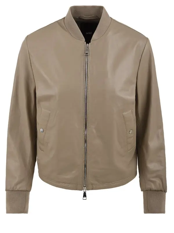 Add Leather Jacket - Stone