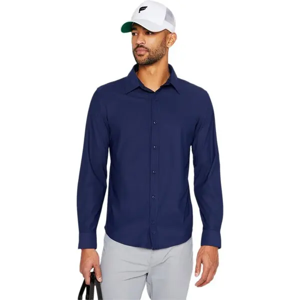 FABLETICS The Don Long Sleeve Button Up - Deep Navy