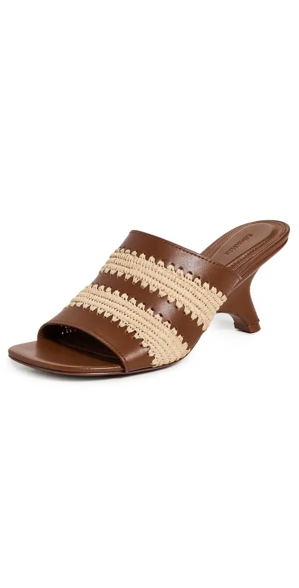 Simkhai Shadow Raffia Mule Sandals