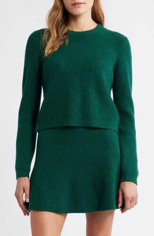 French Connection Vhari Rib Knit Top - Evergreen