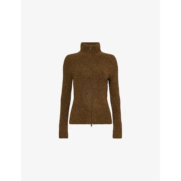 Isabel Marant Prunella High-neck Stretch-wool Blend Cardigan