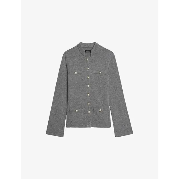 Zadig&Voltaire Wool And Cashmere Cardigan - Anthracite