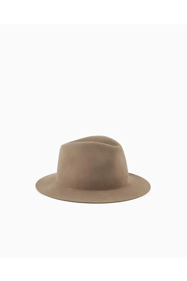 Giorgio Armani Wide-brimmed Rabbit-fur Hat - Green