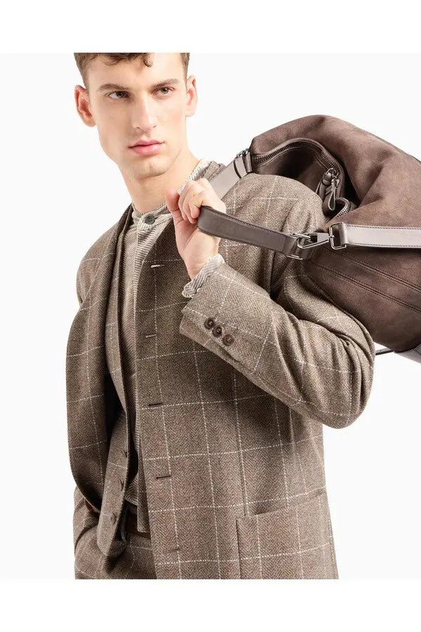 Giorgio Armani Shirt In Devoré Velvet With A Chevron Motif