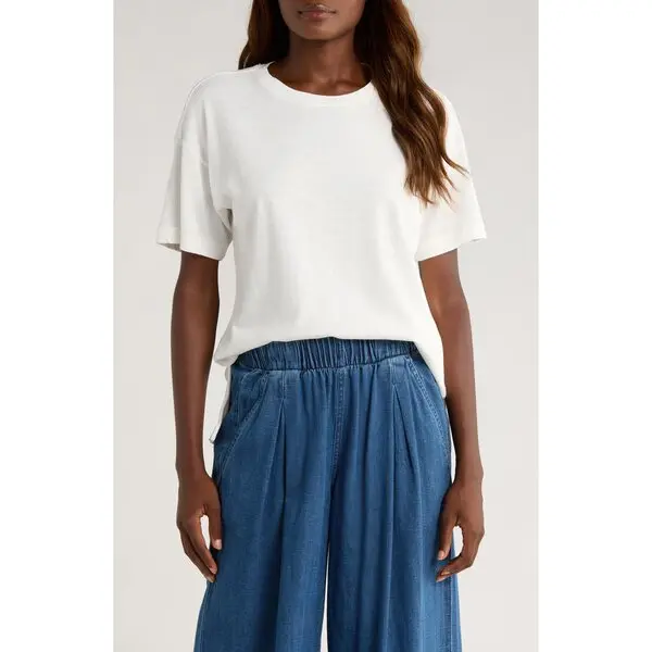 Marine Layer Oversized Cotton Slub T-shirt - White