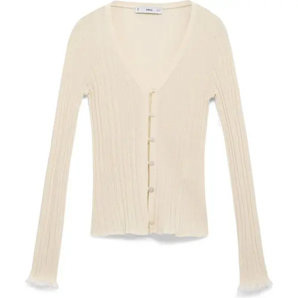 Mango Contrast Trimmed Cardigan