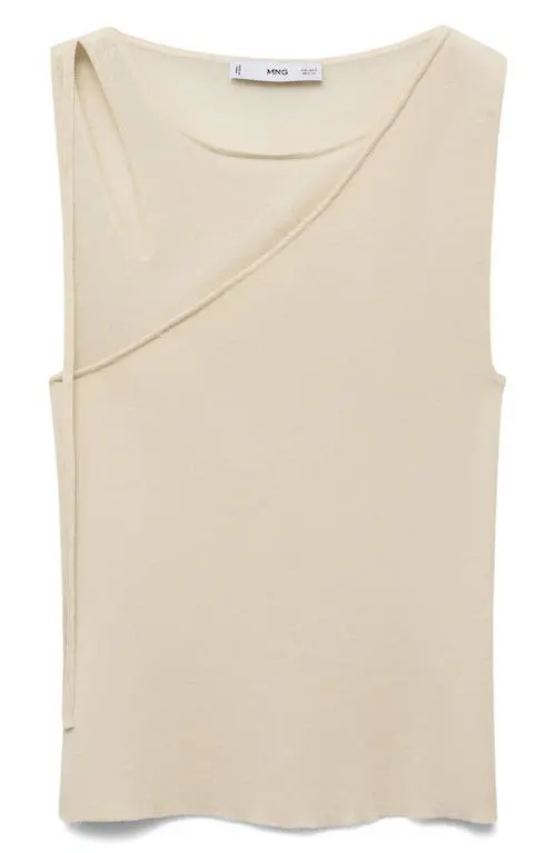 Mango Cutout Crossover Knit Top