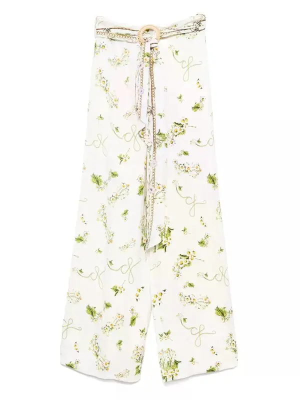 Camilla Floral-print Wide-leg Trousers