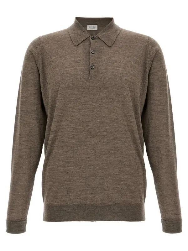 John Smedley Dorset Merino Wool Polo Sweater - Multicolor