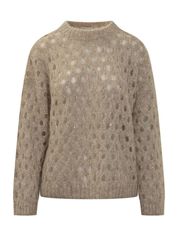 Brunello Cucinelli Perforated Mohair Sweater