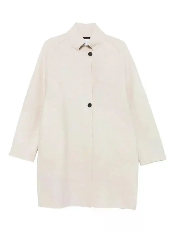 Harris Wharf London Button-fastening Virgin Wool Coat - Neutrals