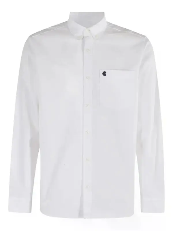 Carhartt Work In Progress Logo-pocket Oxford Shirt - White