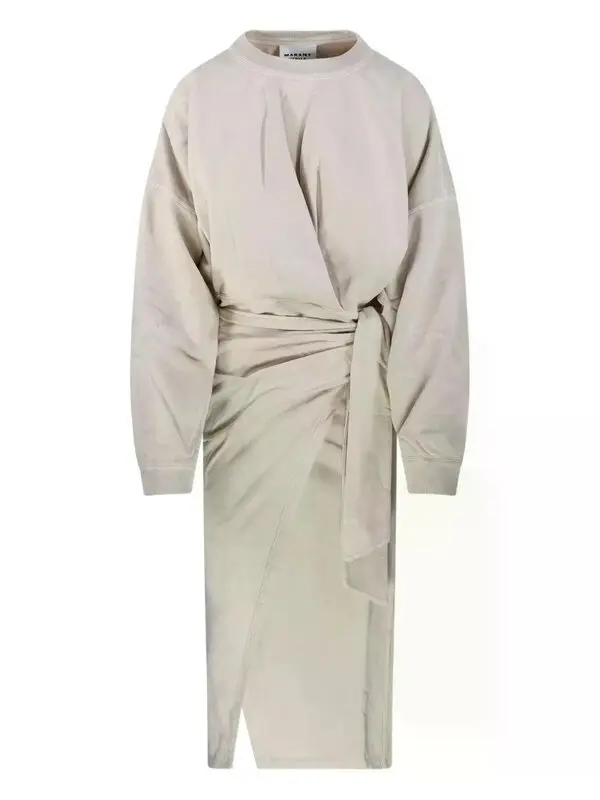 MARANT ETOILE Sandrina Wrap Midi Dress - Neutrals