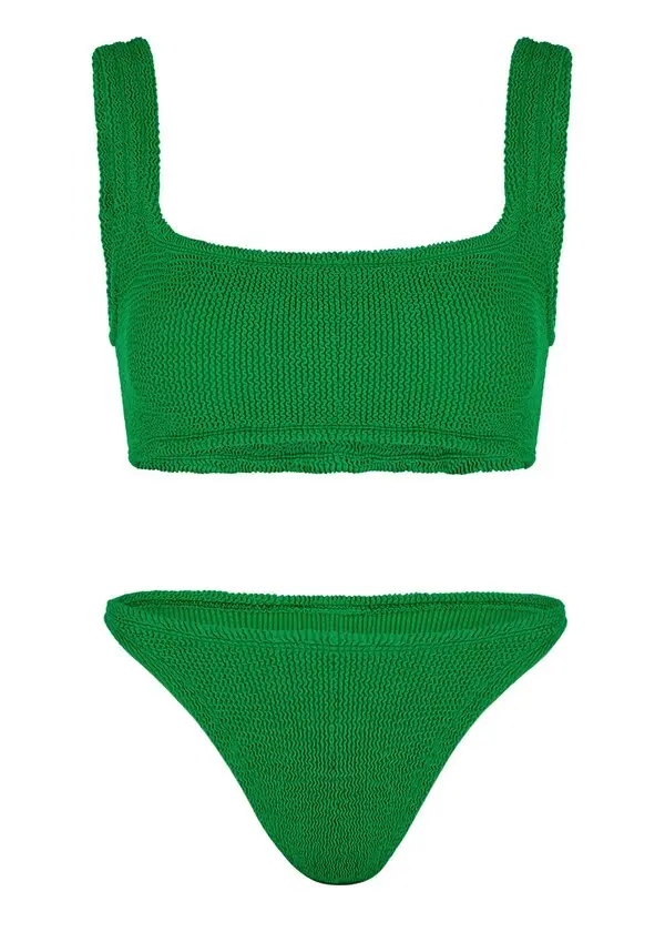 Hunza G Xandra Seersucker Bikini - Green