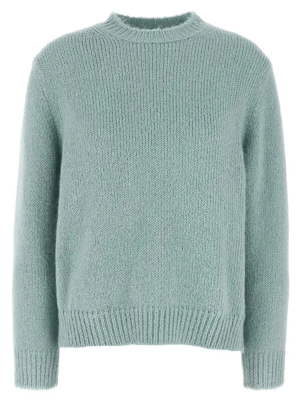 JIL SANDER Crewneck Alpaca Wool Sweater - Blue
