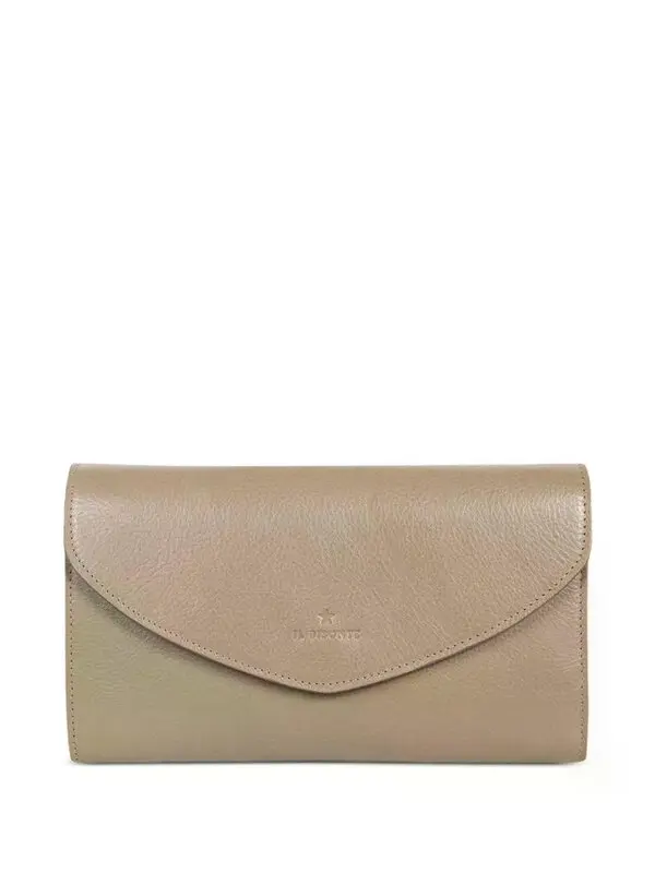 Il Bisonte Bigallo Flap Leather Clutch - Neutrals