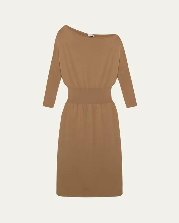 Simkhai Janese Off-the-shoulder Knit Midi Dress - Camel
