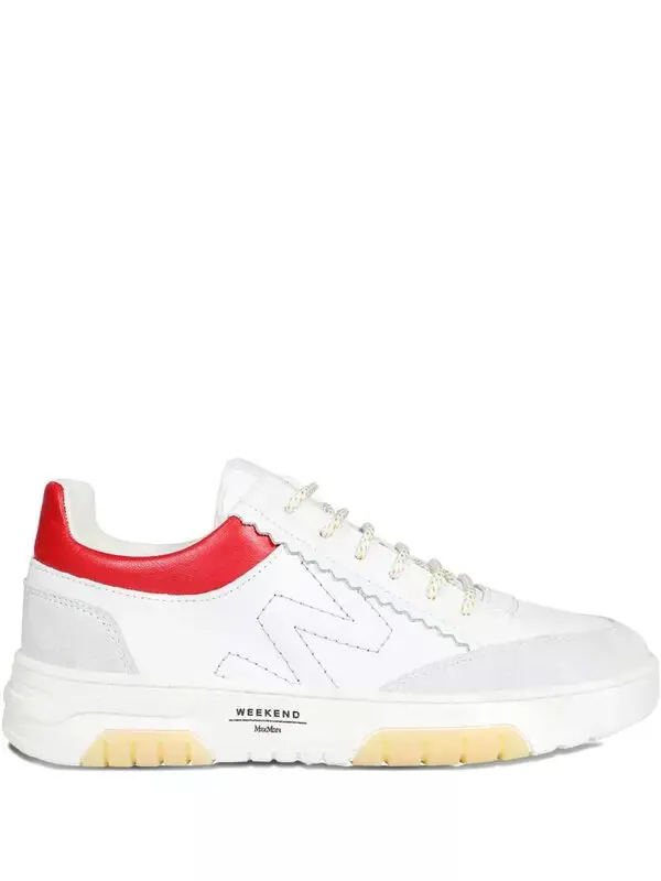 Max Mara Scallop-trim Leather Sneakers
