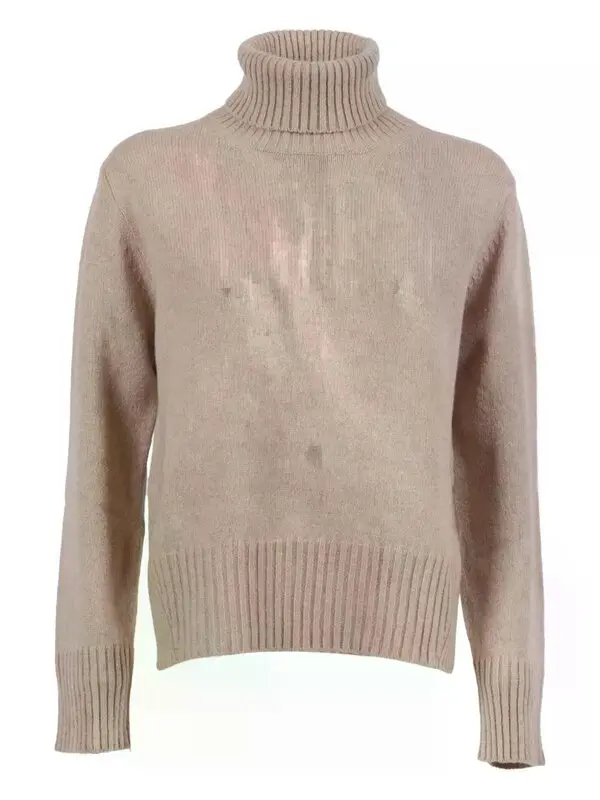 KANGRA Turtleneck Ribbed-hem Sweater - Neutrals