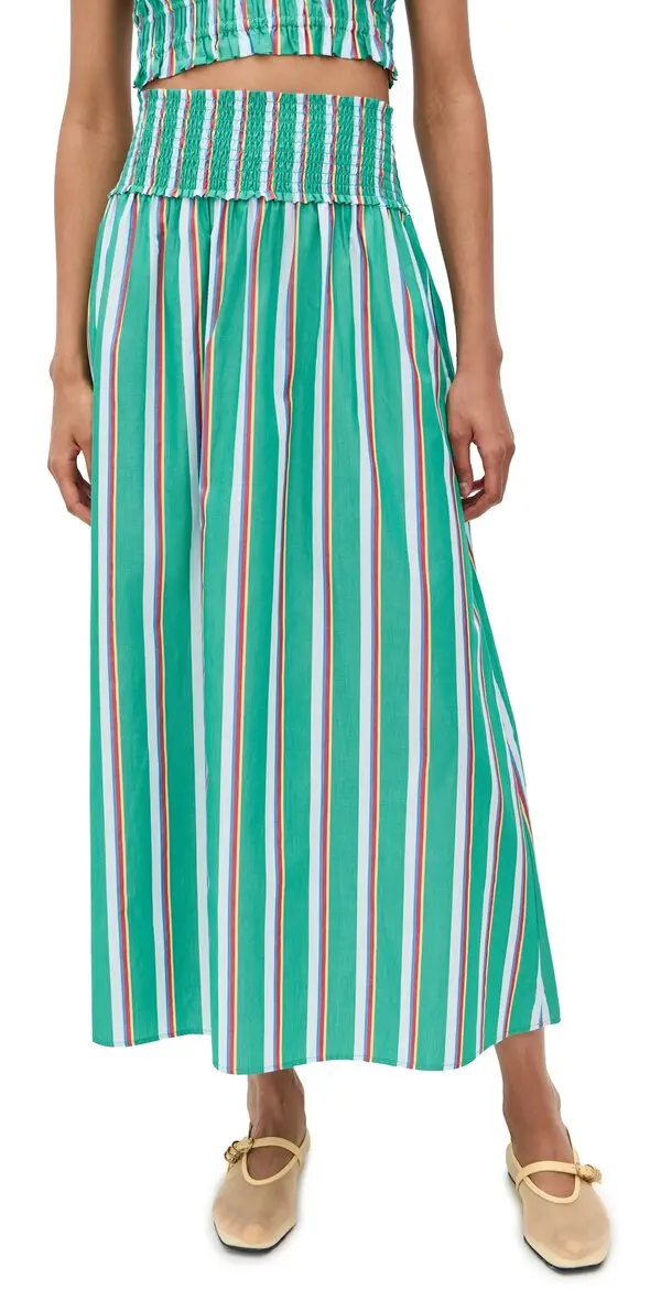Hill House Home The Delphine Nap Skirt - Sunset Stripe