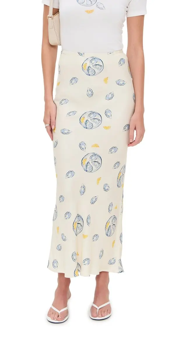 NEVER FULLY DRESSED Oyster Dorris Printed Skirt