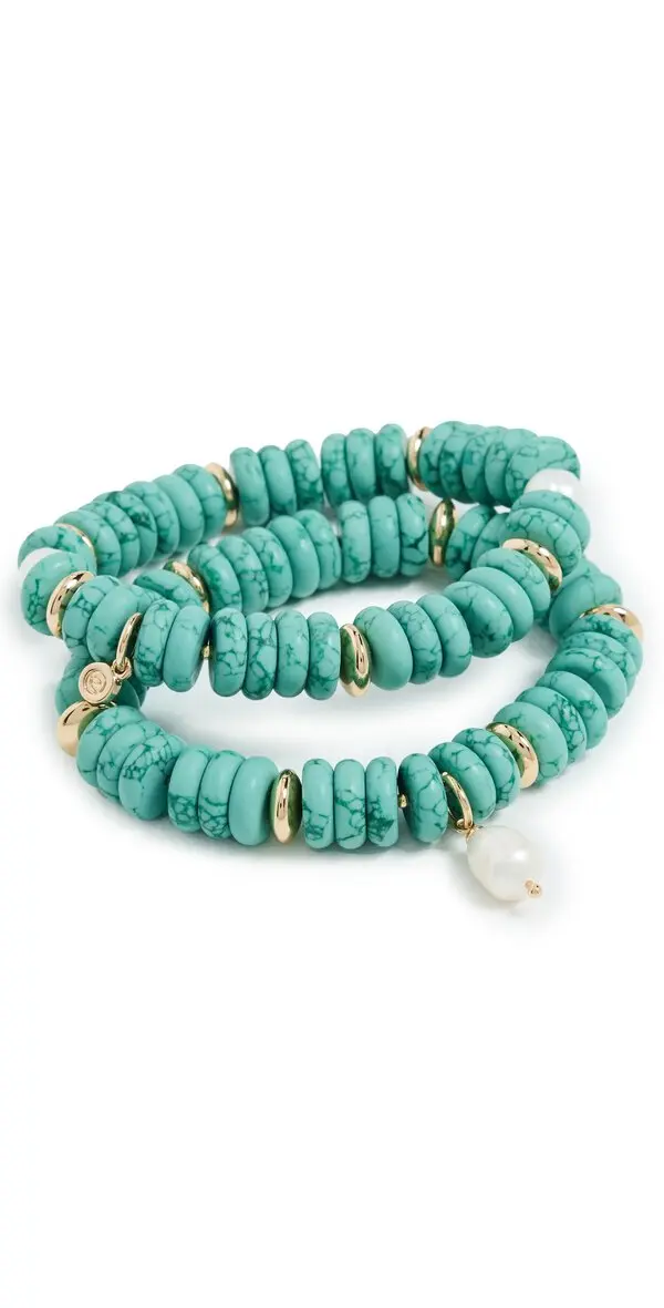 Ettika Amalfi Bracelet Set - Turquoise