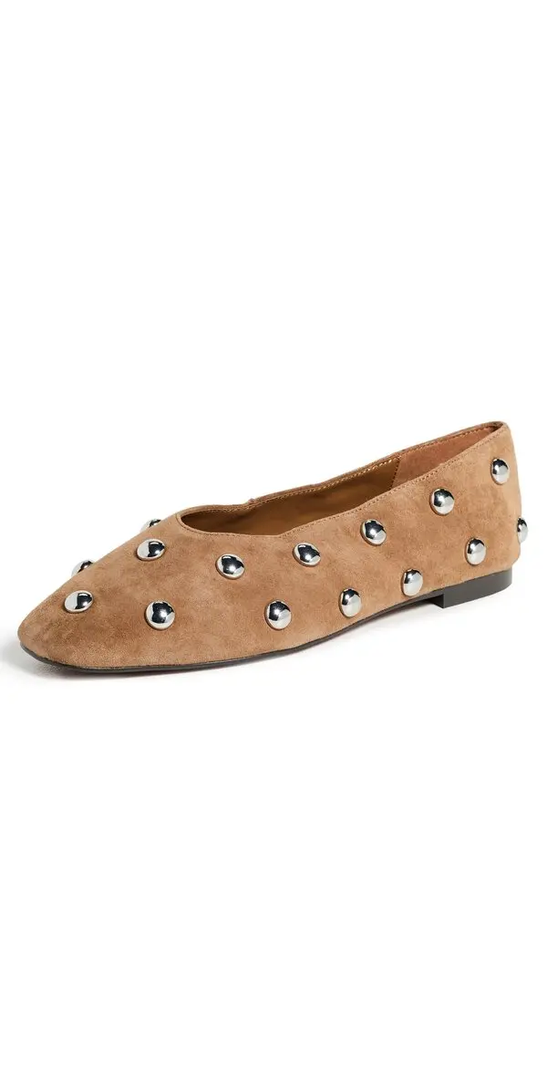 Madewell Mylie Studded Suede Ballet Flats