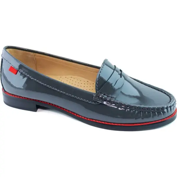 MARC JOSEPH NEW YORK East Village Patent Leather Penny Loafer - Grey Patent