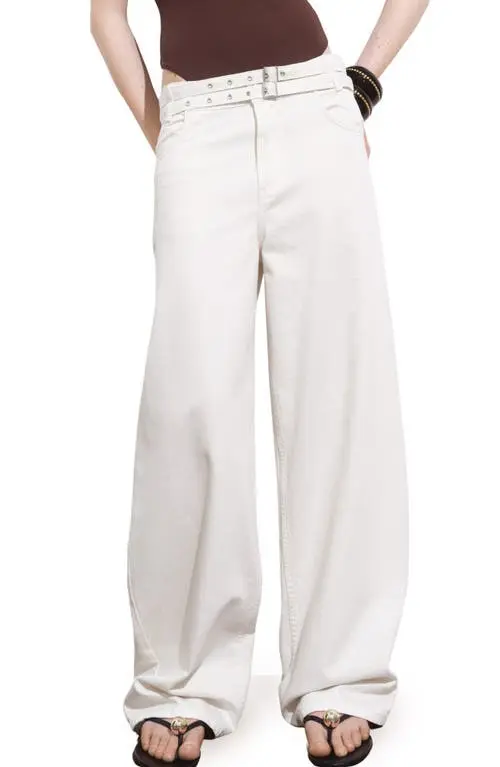 Mango Double Belt Balloon Jeans