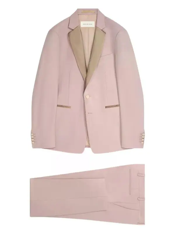 Dries Van Noten Satin-lapel Wool Suit