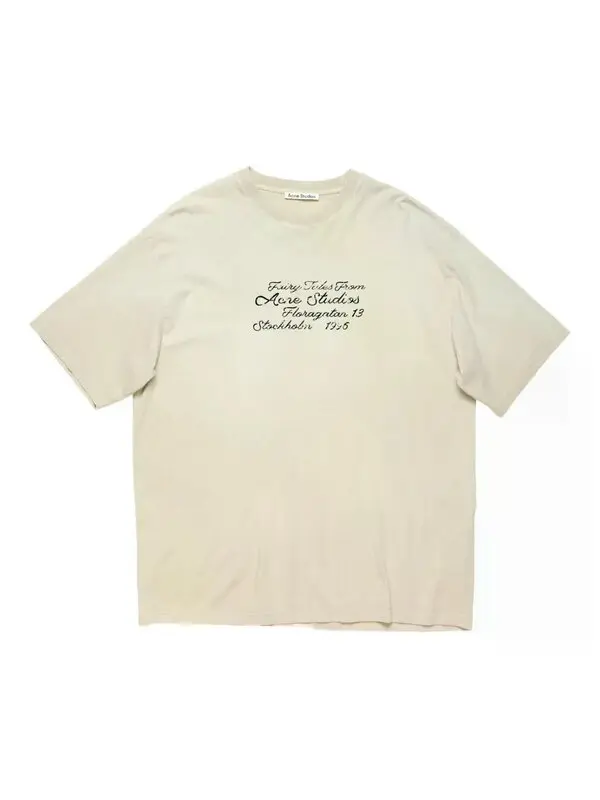 Acne Studios Graphic-print T-shirt - Neutrals