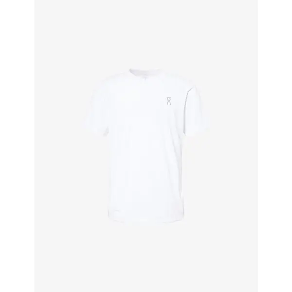 On Train-t Graphic Brand-print Stretch-woven T-shirt - White