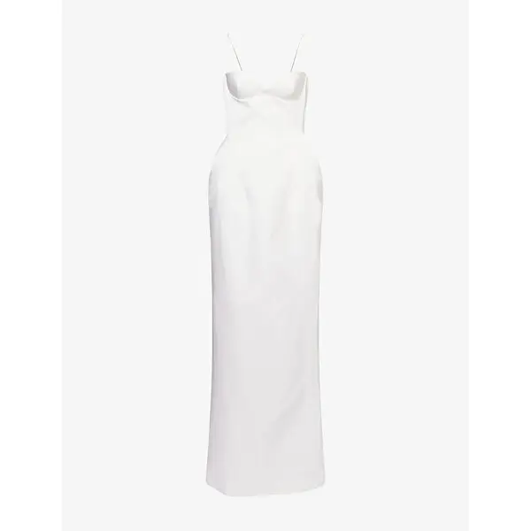 Magda Butrym Shoulder-strap Corset Woven Gown