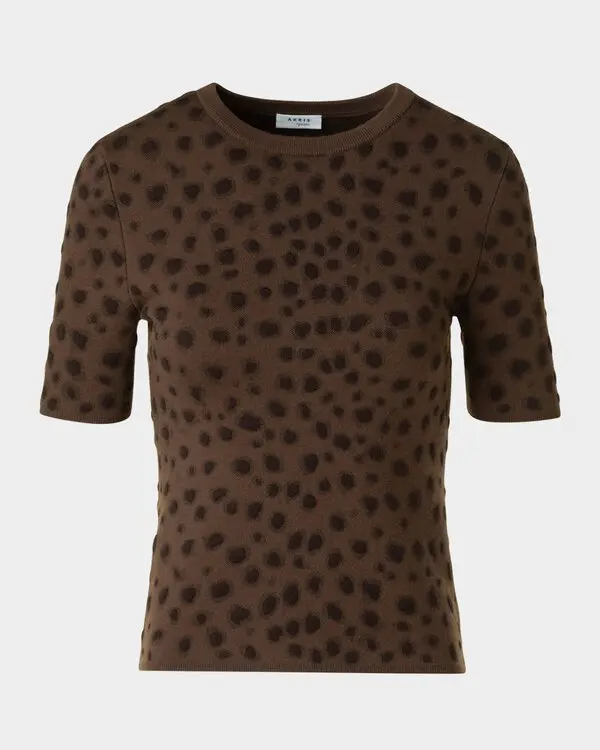 Akris Leopard Jacquard Knit Sweater