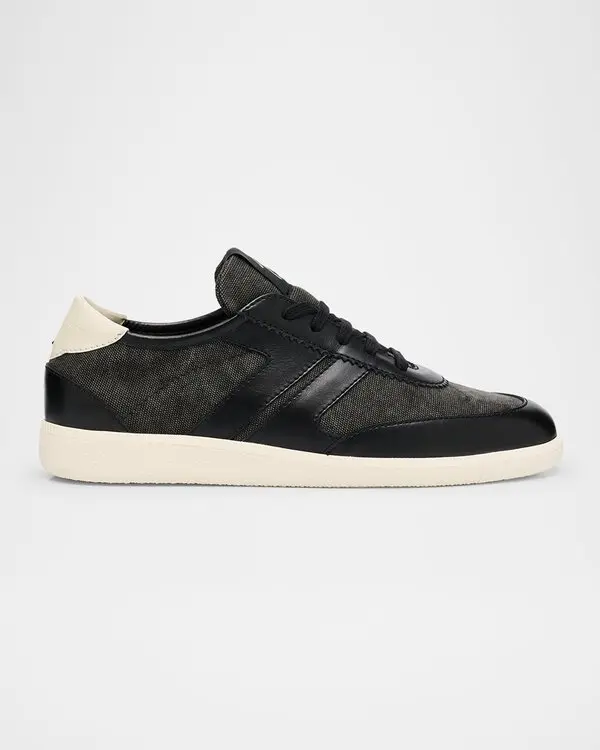 GIUSEPPE ZANOTTI Orei Canvas And Leather Low-top Sneakers