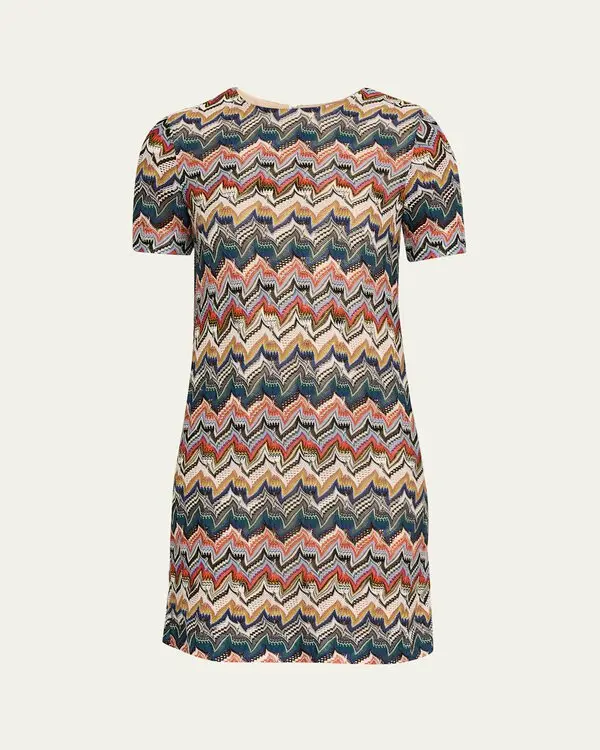 Missoni Metallic Zigzag Mini Dress - Sm9r3-multicolor Ton