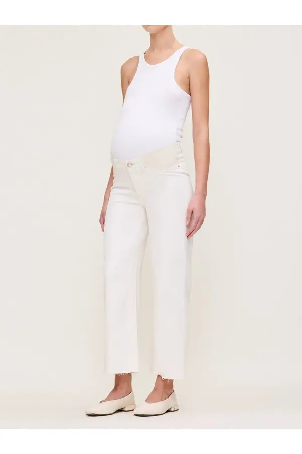 DL1961 Hepburn Wide Leg Ankle Maternity Jeans