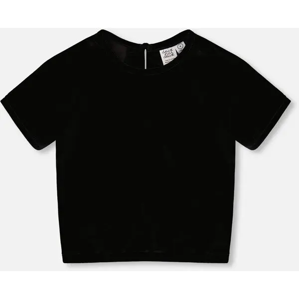 DEUX PAR DEUX Short Sleeve Velour Top